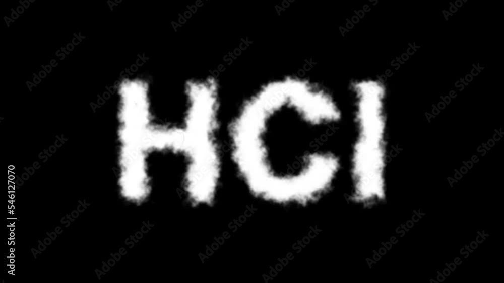 HCl or Hydrogen Chloride Molecule Symbol Smoke Cloud Text Effects ...