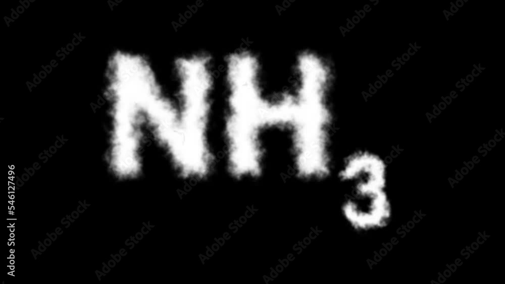 Video „NH3 or Ammonia Molecule Symbol Smoke Cloud Text Effects ...