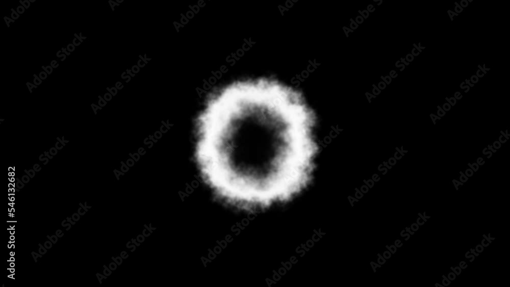 O or Oxygen Molecule Symbol Smoke Cloud Text Effects Animation on Black ...
