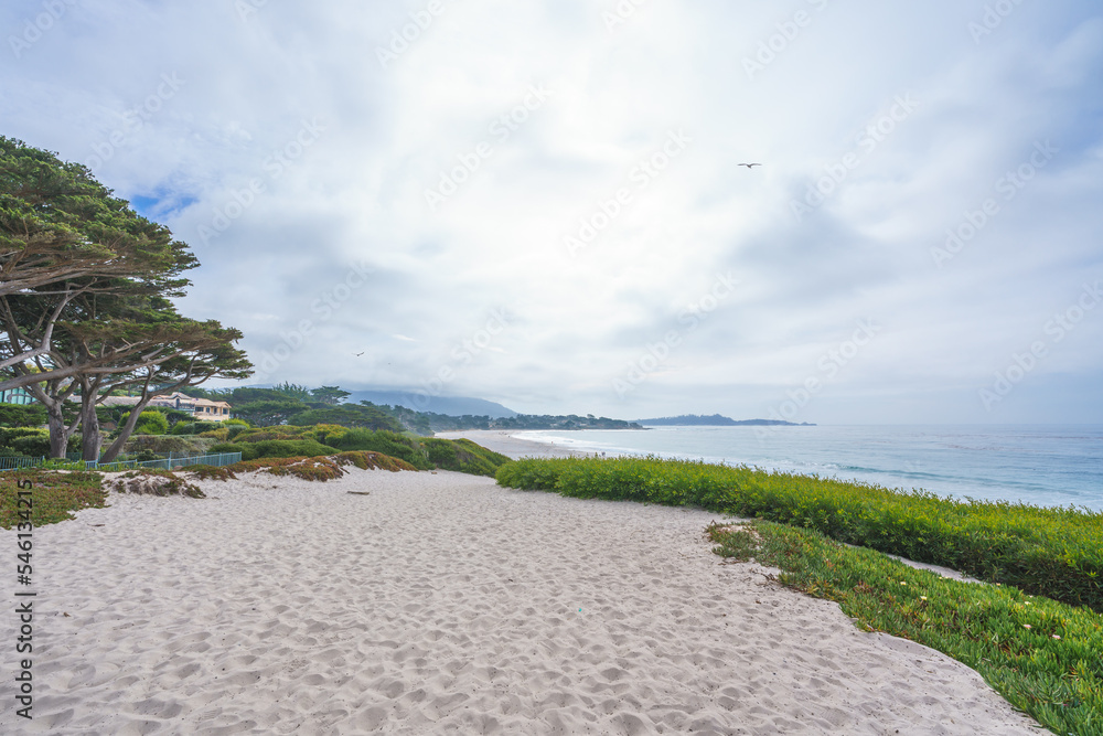 Carmel beach, a long, wide, white sand beach. Carmel Beach is one of ...