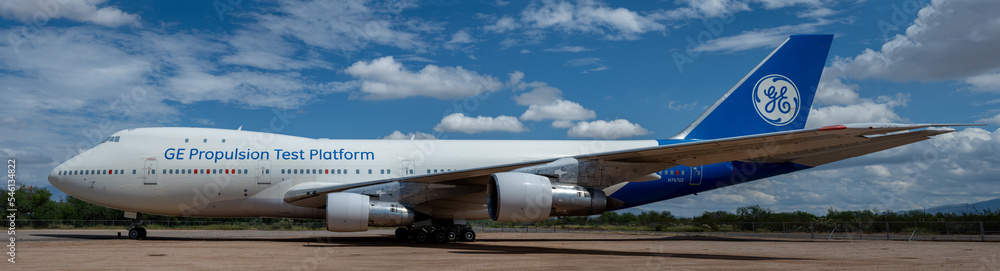 A GE Propulsion Test Platform Boeing 747 on display at the Pima Air and ...