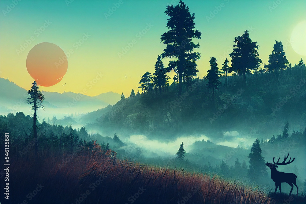 firewatch wallpaper background. beautiful scenery landscape graphic ...
