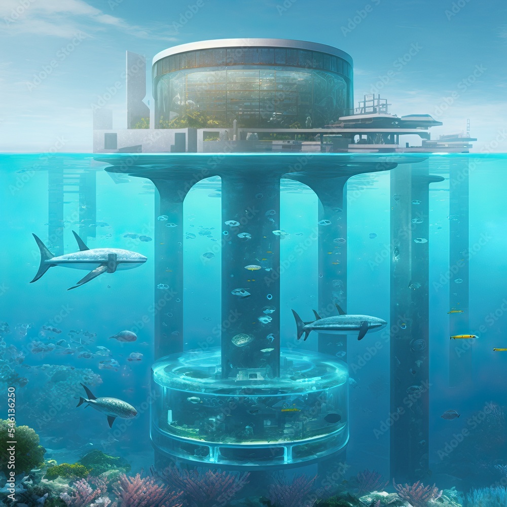 Ocean farming aquafarming, aquaculture and mariculture or marine ...