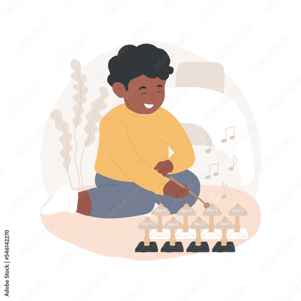 Bells isolated cartoon vector illustration. Auditory sense development ...