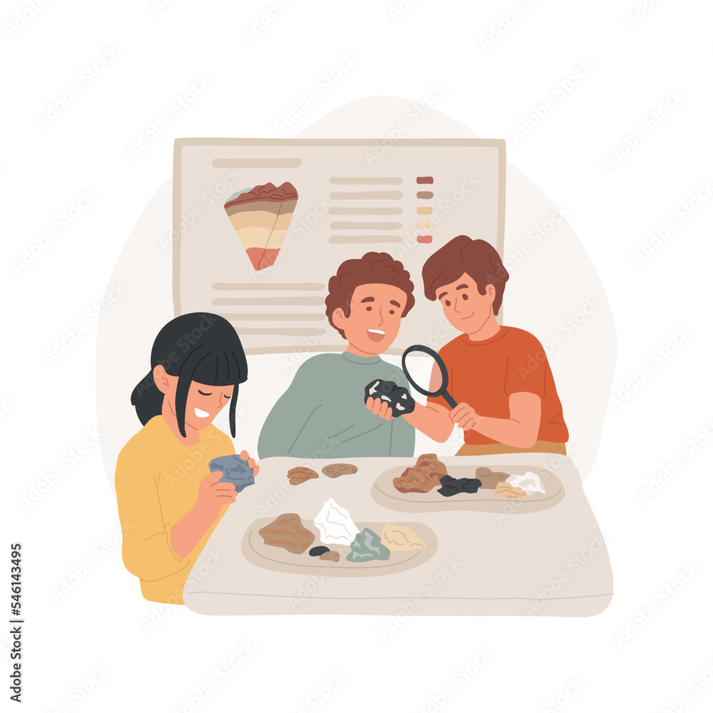 Earth science isolated cartoon vector illustration. Study natural ...