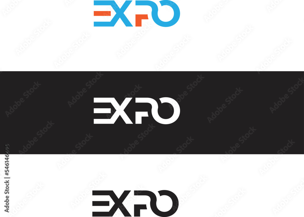 Vetor de expo typography classic brand typography logo with special ...