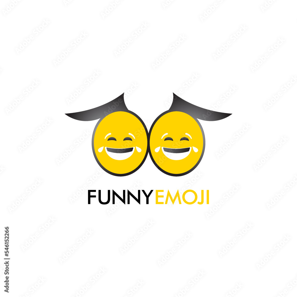 funny emoji and laughing emoji with creative design for funny pages and ...