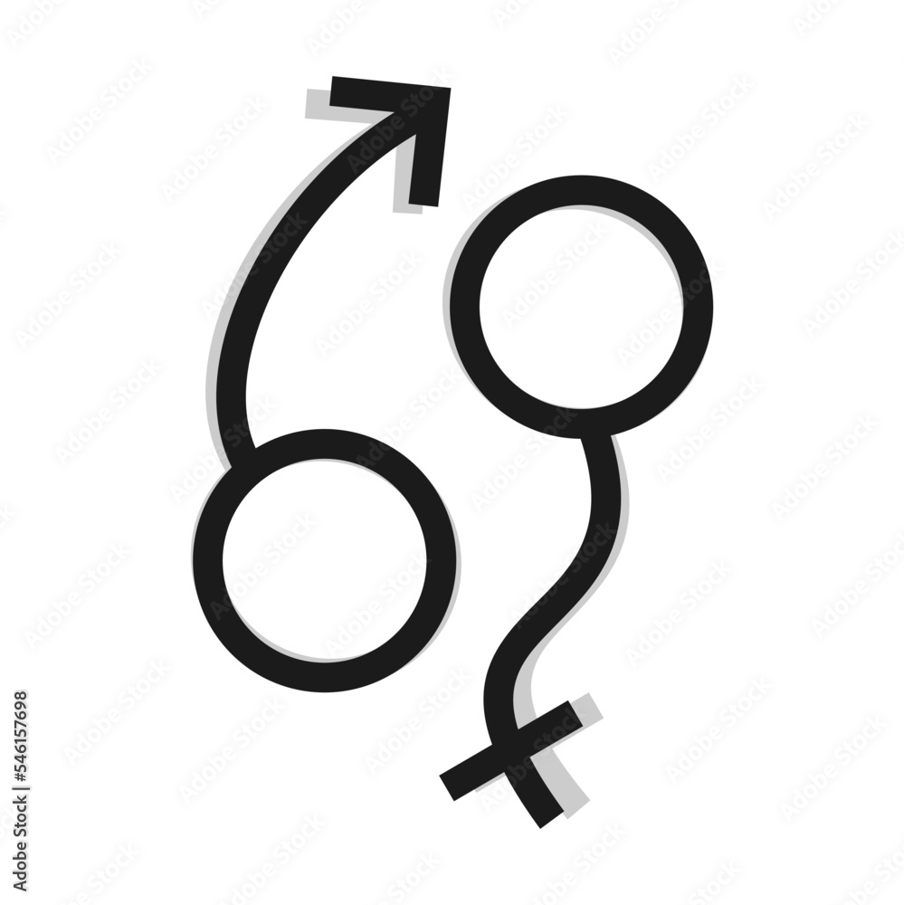 Male Female Icons Male And Female Symbols Female And Male Sex Icon