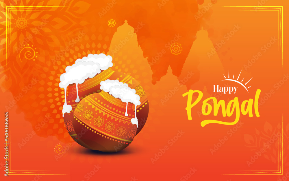 Indian Festival Pongal Background Template Design - Pongal Festival ...