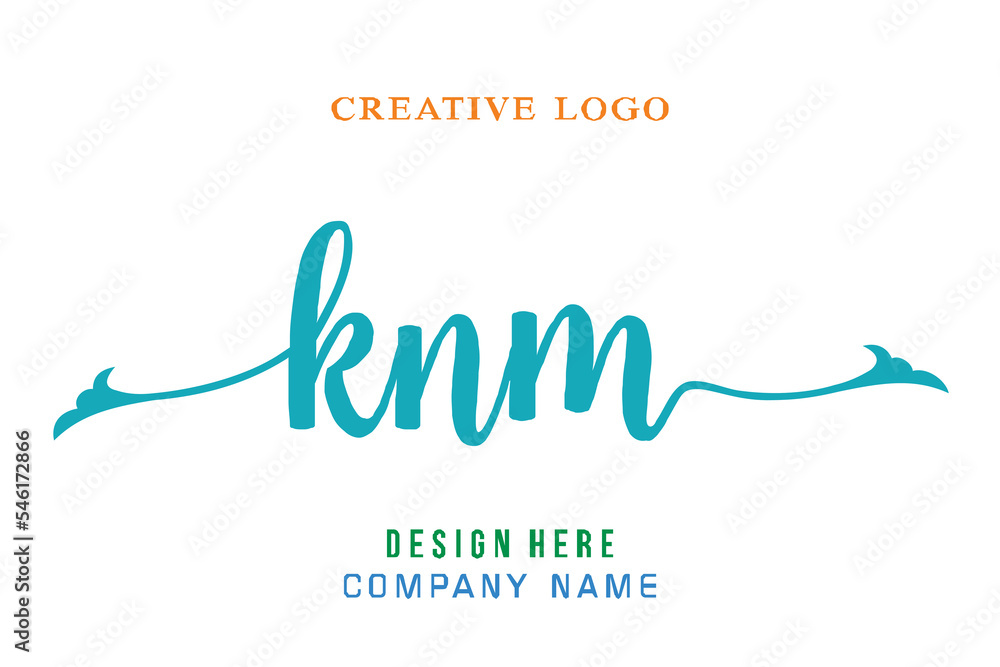 KNM lettering, perfect for company logos, offices, campuses, schools ...