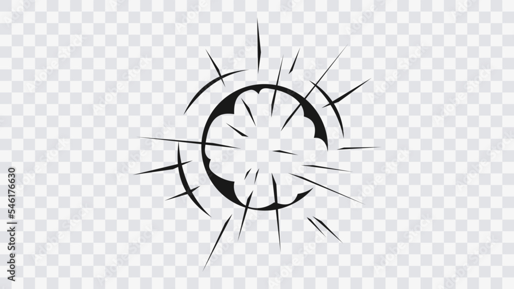 Hand drawn explosion, bomb element. Comic doodle sketch style. Flash ...