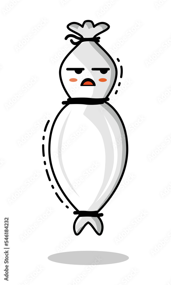 Emoji Cute Ghost Poci full set Vector illustration vector artwork Stock ...