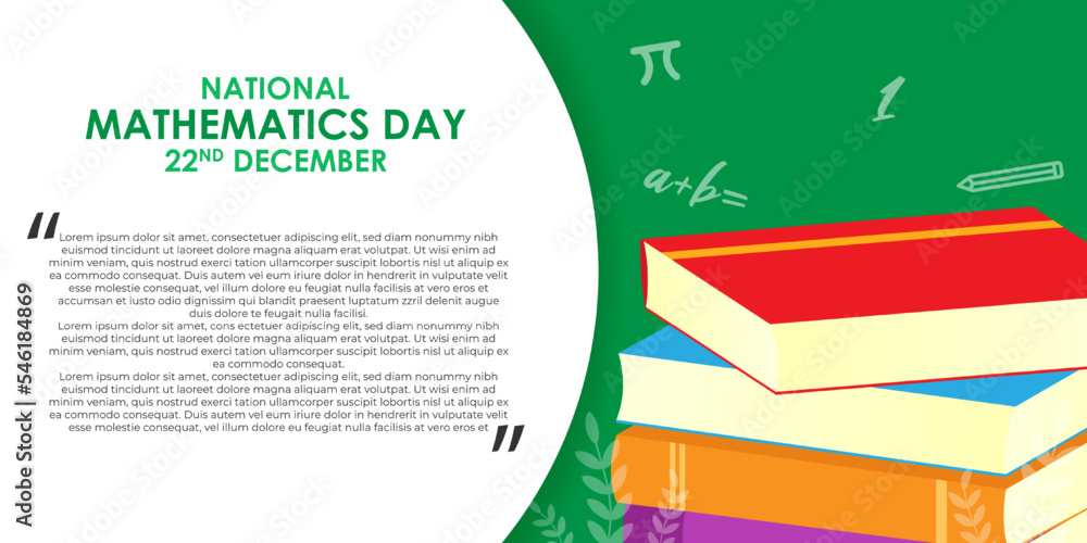vector illustration for national mathematics day. Stock Vector | Adobe ...