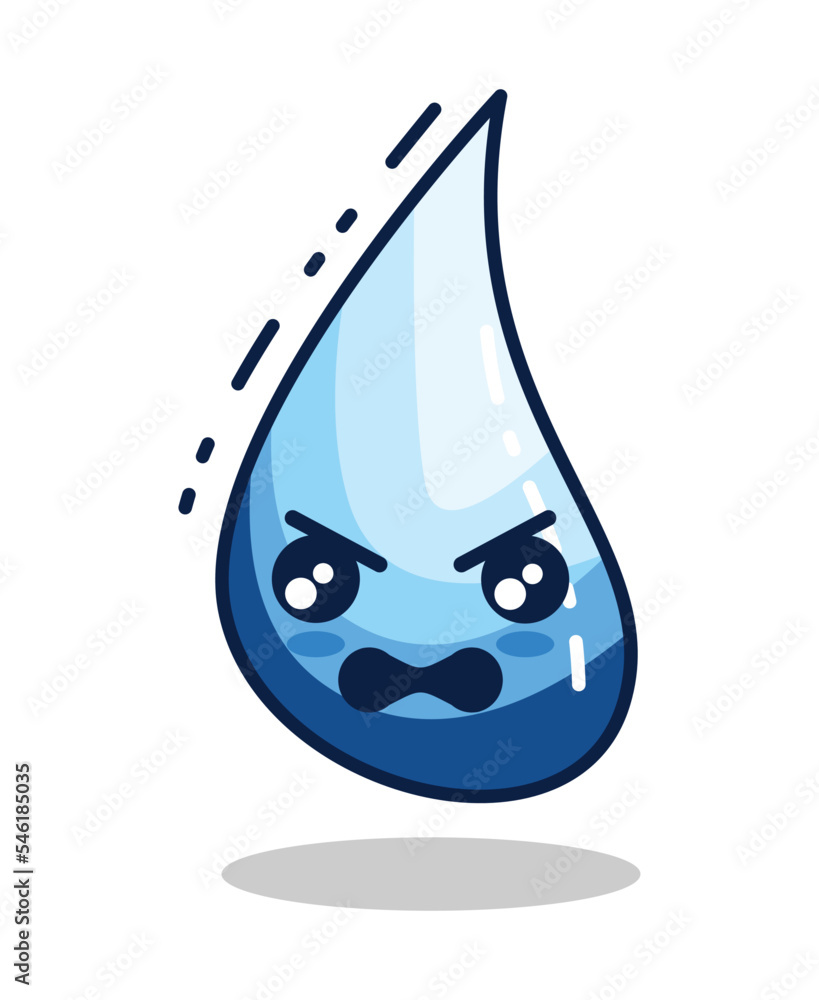 Emoji cute Water full set Vector illustration vector artwork Stock ...