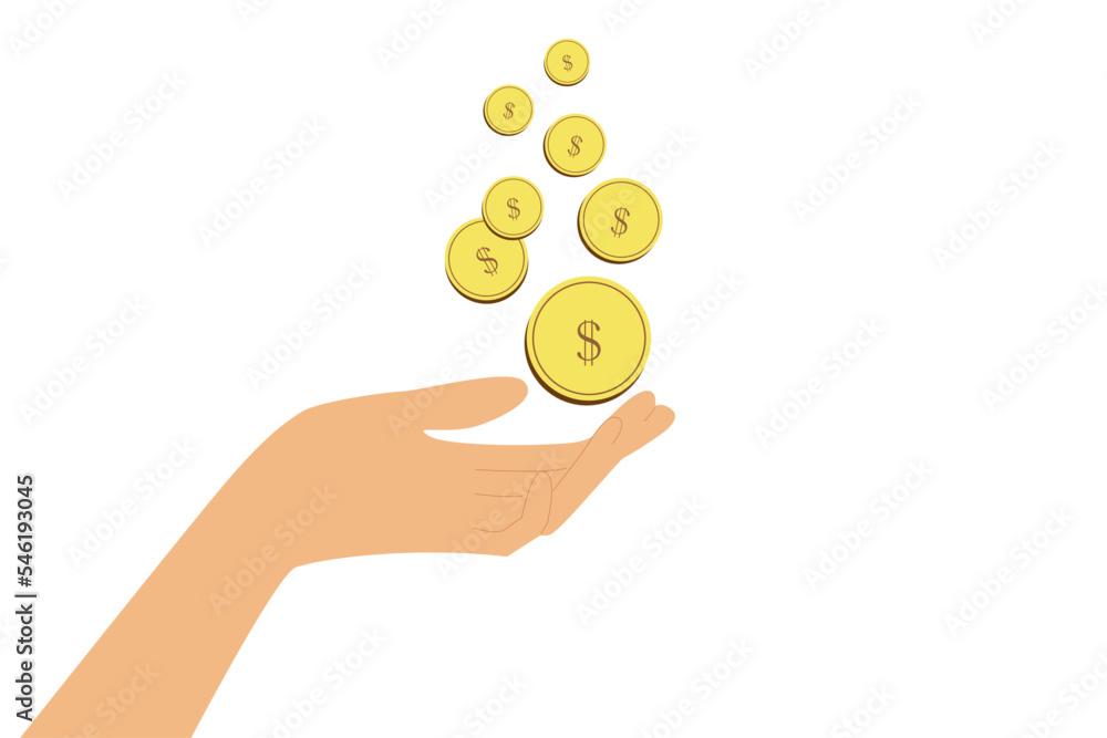 Vector illustration. Hand pose concept. Female or male hand holding ...