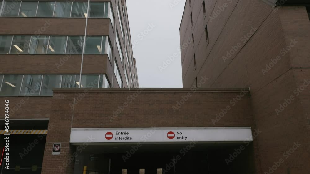 No Entry And No Parking Signs At The Entrance Of A Building In Montreal ...