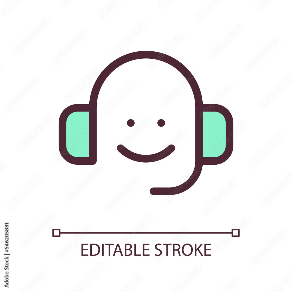 Call center pixel perfect RGB color ui icon. Selling products via phone ...