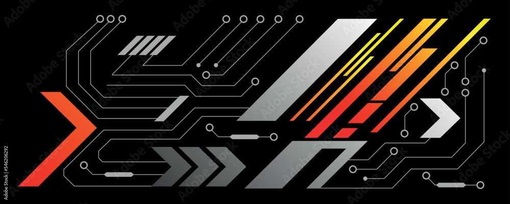 Dark background wiring diagram. Abstract electrical circuit. Vector ...