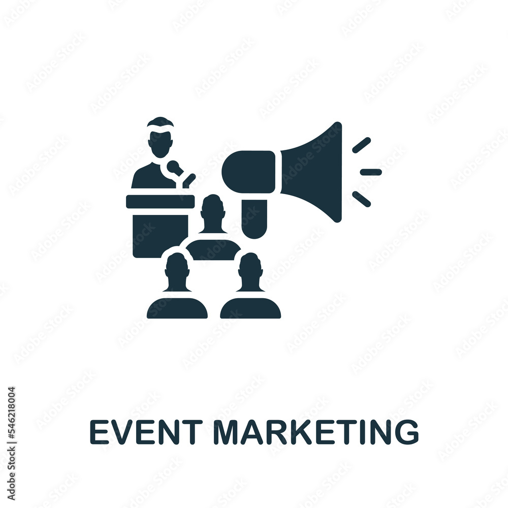 Event Marketing icon. Monochrome simple Marketing Strategy icon for ...