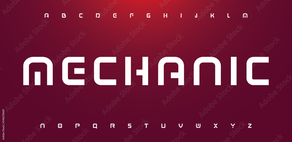 Tech and modern font design. Fashion, sport, technology, digital, movie ...