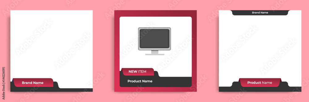 Geometric square social media banner layout, product background ...