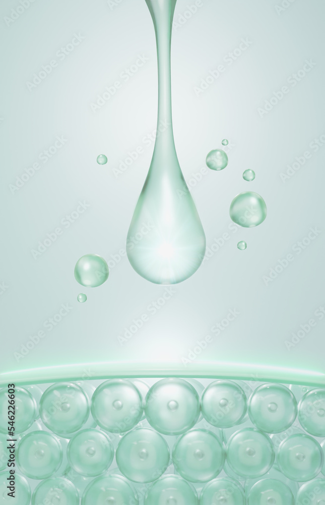 essence Oil drop on Saggy skin cells, Skin Repair, moisturizer ...