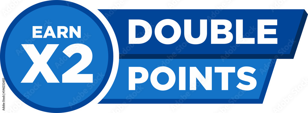 Earn x2 double reward points vector illustration icon Stock ...