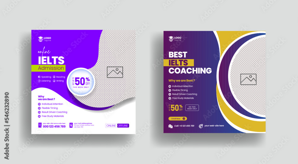 Modern learn English lessons social media post and IELTS coaching ...