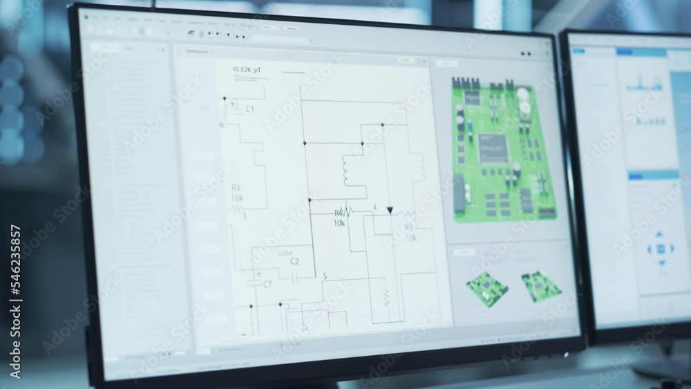 Close Up of a Computer Monitor Display with 3D CAD Software Interface ...
