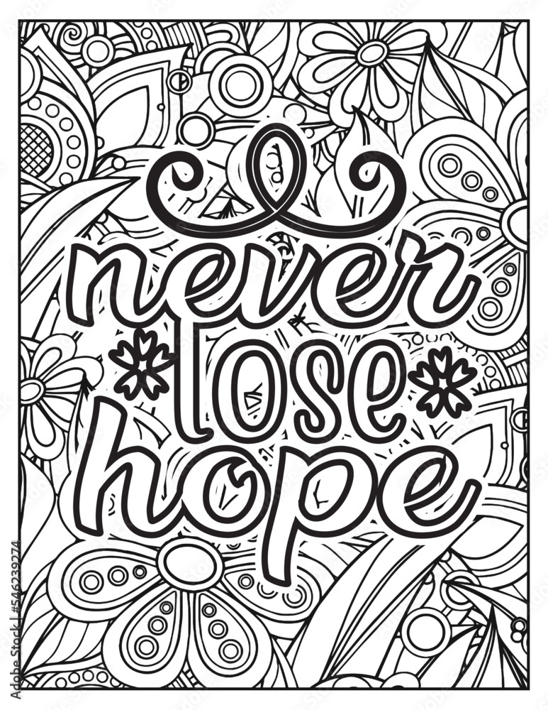 Motivational and inspirational coloring pages Stock Vector | Adobe Stock