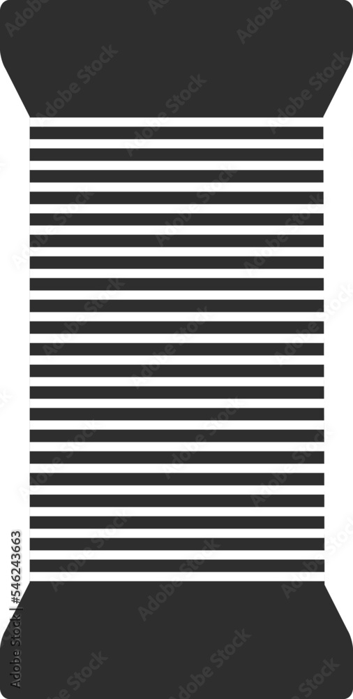 Spool and bobbin silhouette icon vector illustration. Black bobbin ...