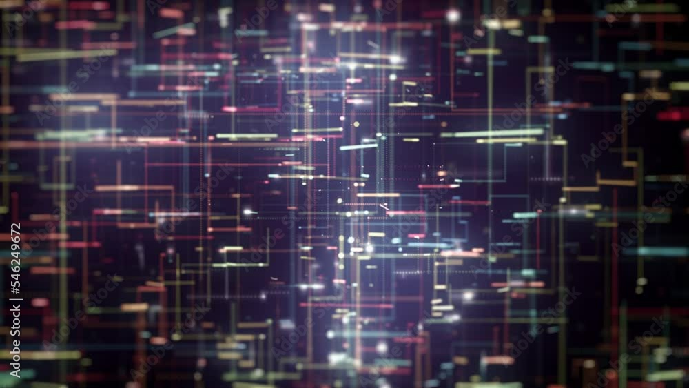 Abstract Digital Data Technology Background/ 4k animation of an abstract high technology ...