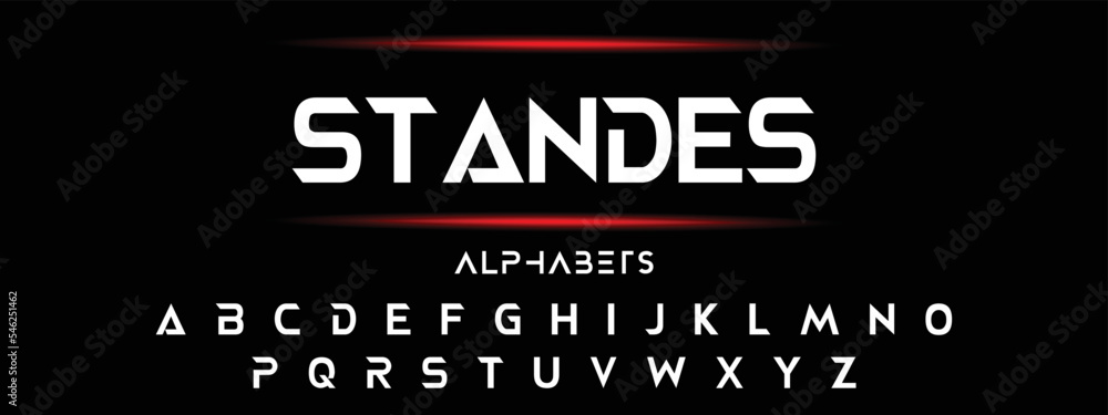 STANDES Minimal urban font. Typography with dot regular and number ...