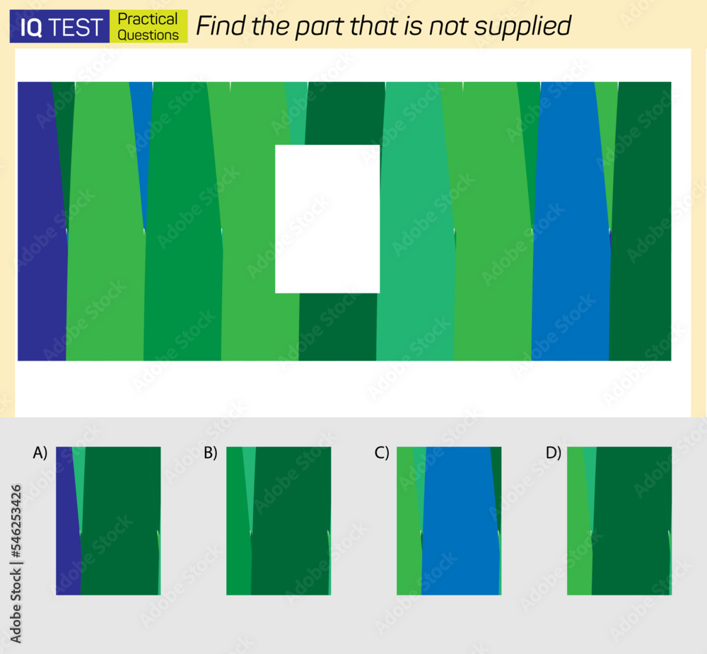 Vecteur Stock Visual intelligence questions IQ TEST, visual ...