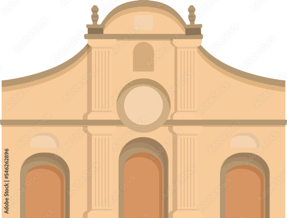 Philippines church icon cartoon vector. Culture travel. People boat ...