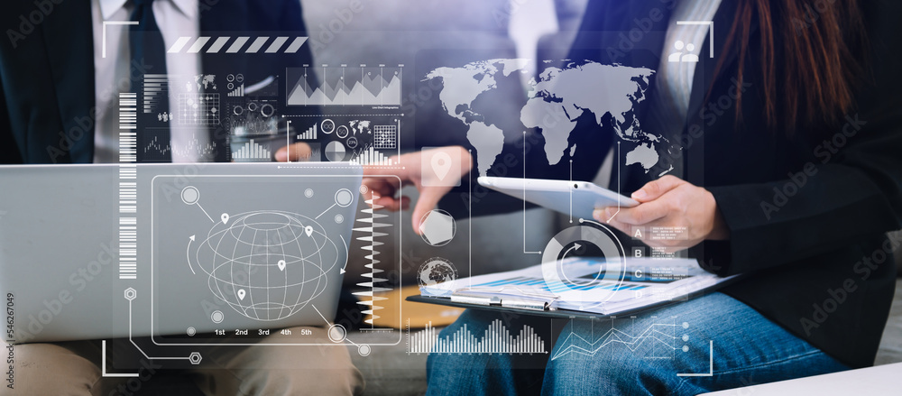 Financial report data of business operations balance sheet and income ...