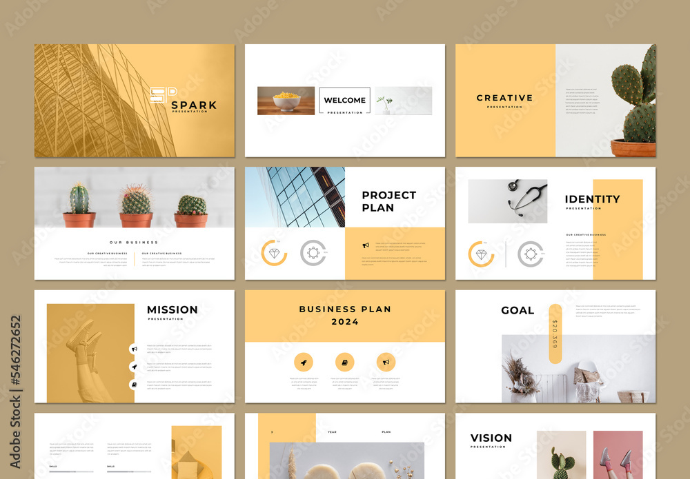 Simple Presentation Layout Stock Template | Adobe Stock