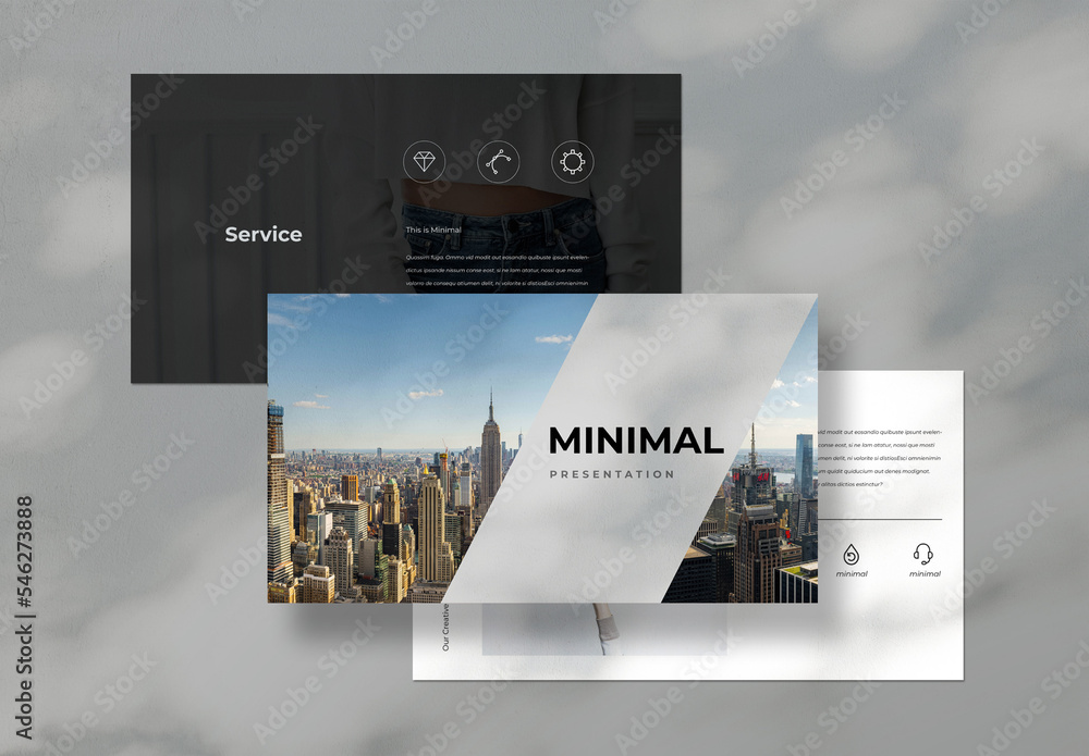 Minimal Presentation Layout Stock Template | Adobe Stock