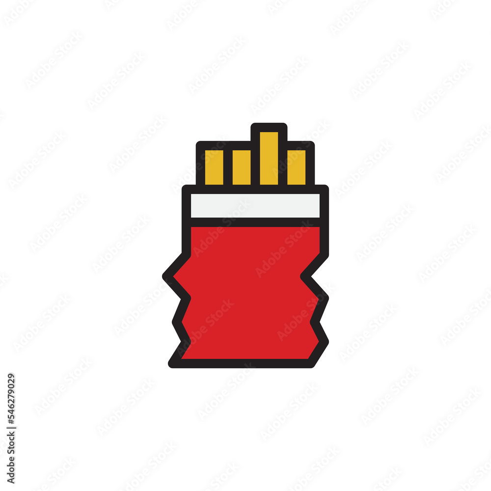 cigarettes outline icon. Elements of smoking activities illustration ...