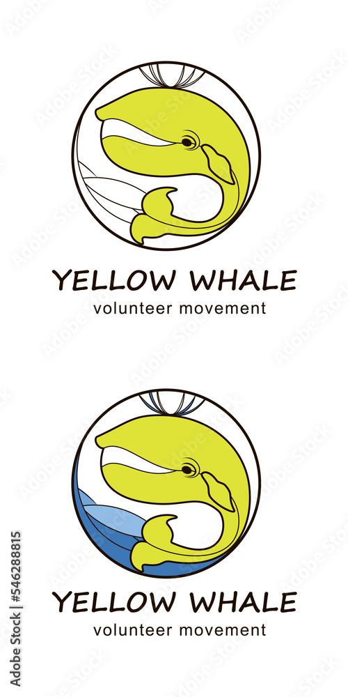 Yellow whale logo design. Creative logo yellow whale, logo for ...