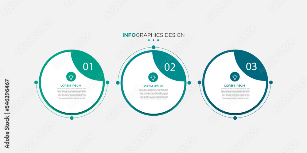 Business infographics timeline design template with 3 step and option ...