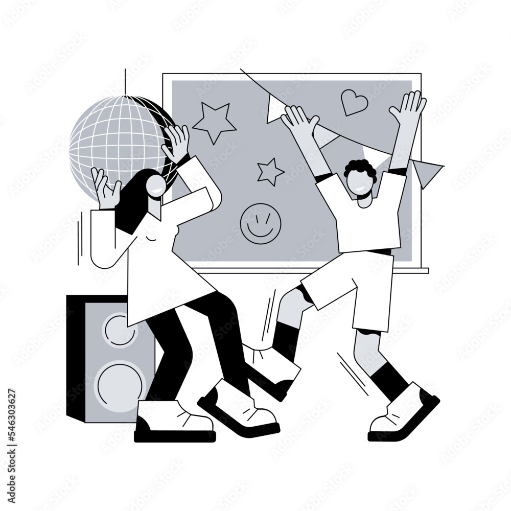 School celebration party abstract concept vector illustration. Back-to ...