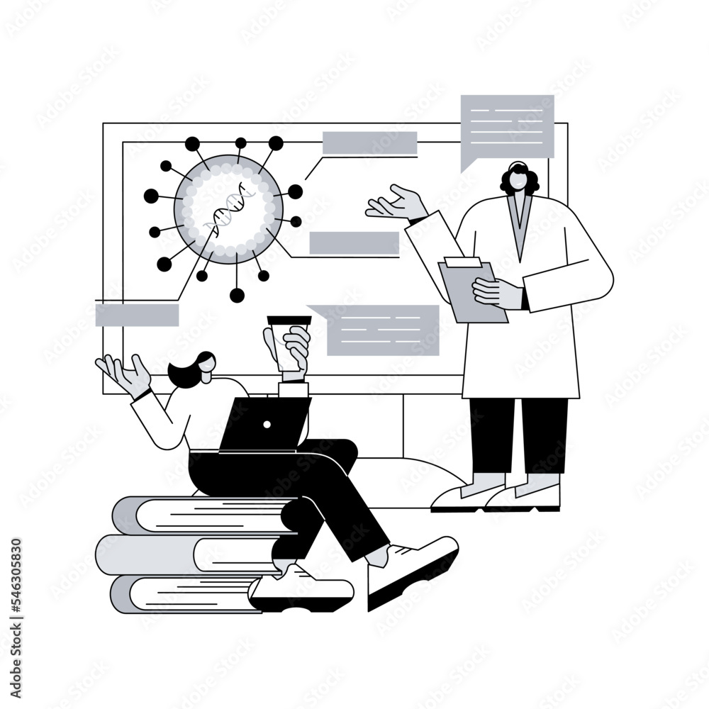 HPV education programs abstract concept vector illustration. HPV ...