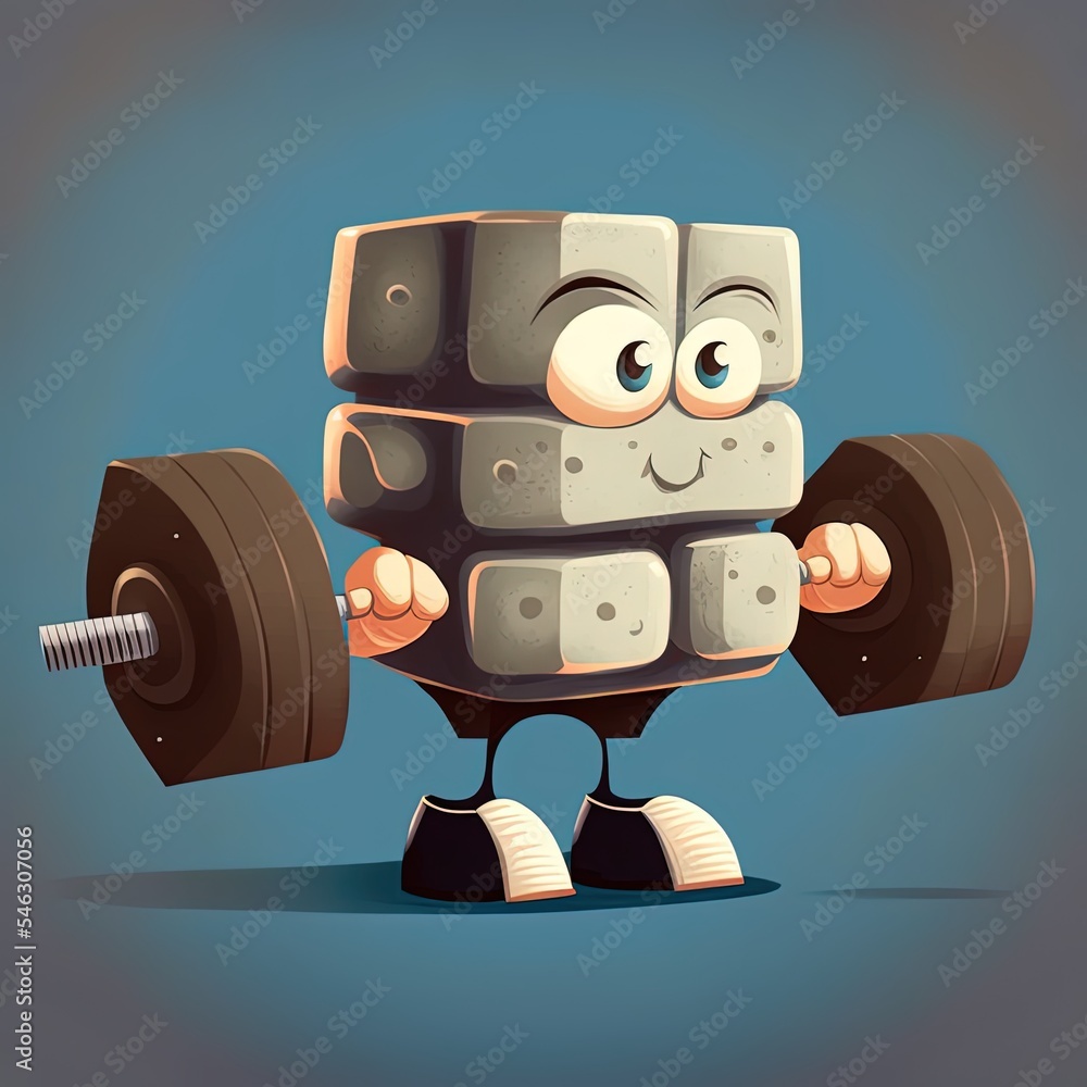cartoon dumbbell Stock Illustration | Adobe Stock