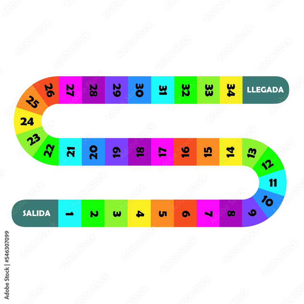 Juego infantil, tablero de juegos básico multicolor con casilla de ...