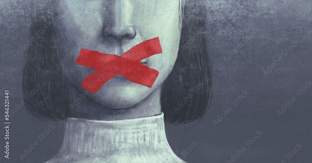 Concept idea freedom of speech freedom of expression democracy feminism ...