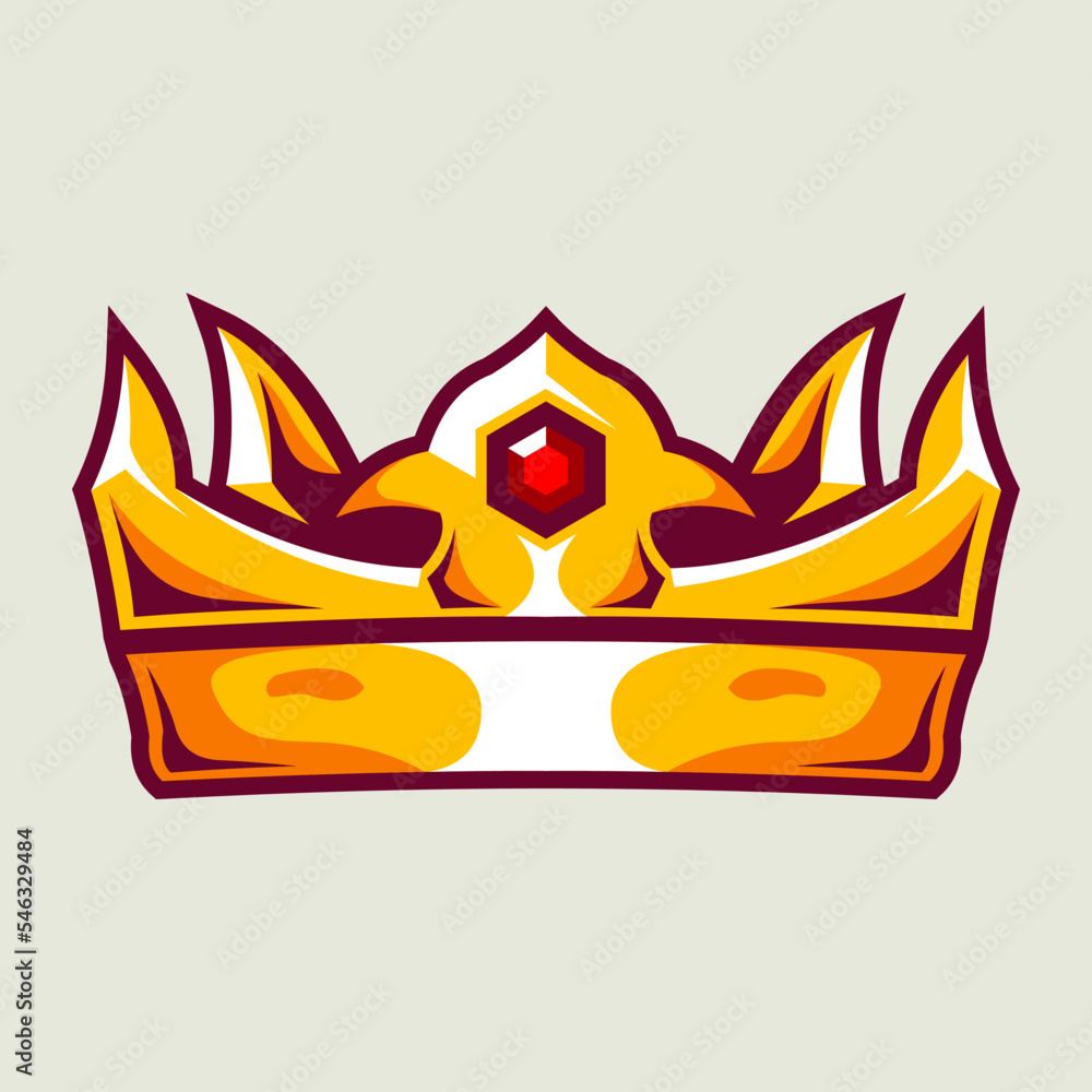 Gold crown vector illustration 2 designs Stock Vector | Adobe Stock
