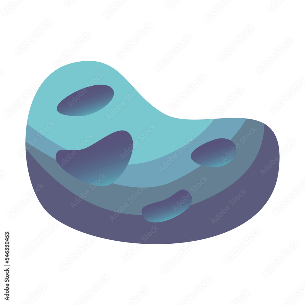 Space stone cartoon vector illustration. Colorful asteroid. Space ...