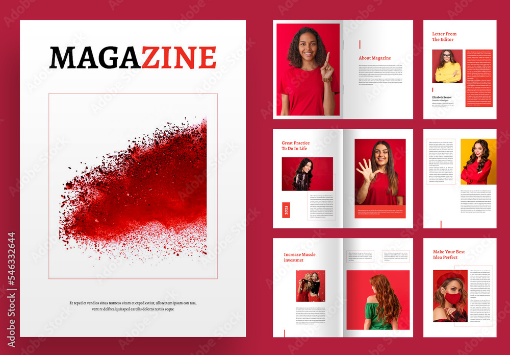 Magazine Brochure Layout Stock Template | Adobe Stock