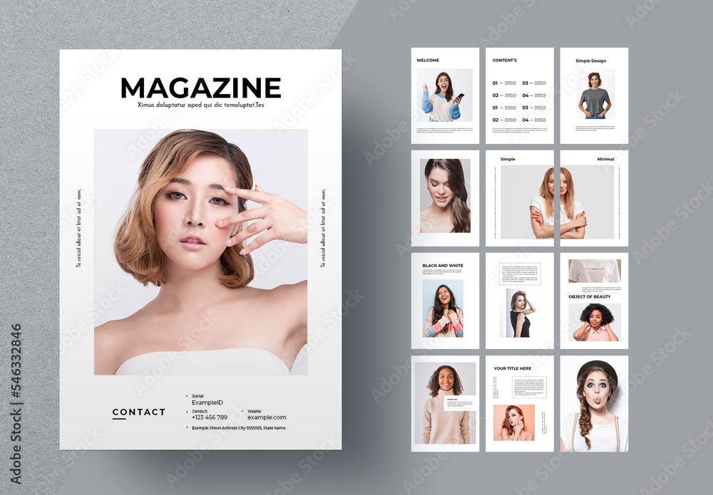 Simple Magazine Stock Template | Adobe Stock